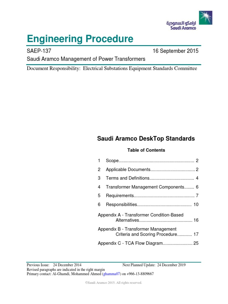 Saep 137 | PDF | Transformer | Electrical Substation
