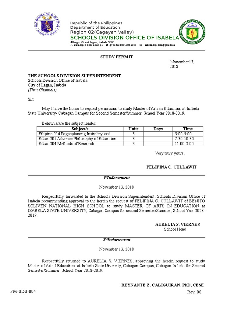 STUDY PERMIT Pia | PDF | Vocational Education | Academic Degree