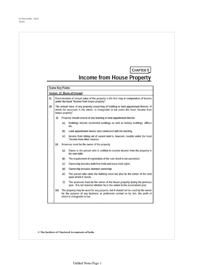 Computation of Income Tax From House Property PDF | PDF