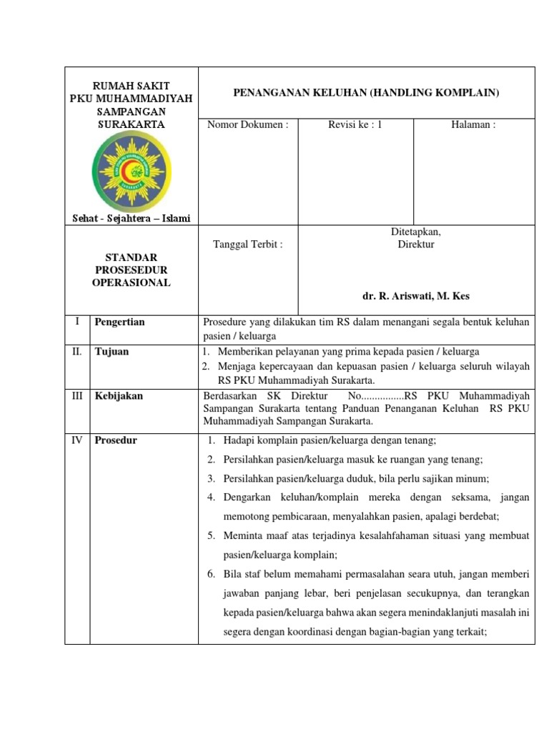 Spo Handling Komplain | PDF