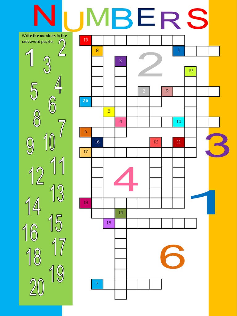 Numbers 120 Crossword Crosswords Fun Activities Games Games Oneonone ...