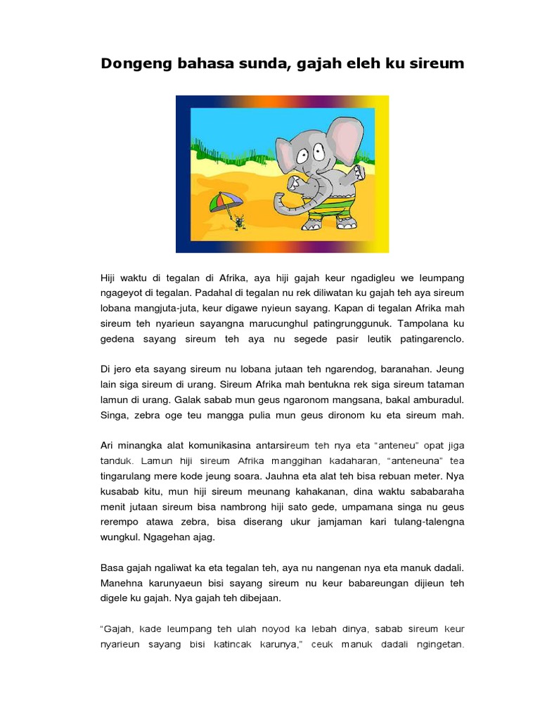 Dongeng Bahasa Sunda | PDF