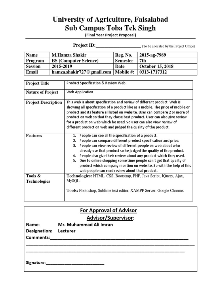 University of Agriculture, Faisalabad Sub Campus Toba Tek Singh | PDF ...