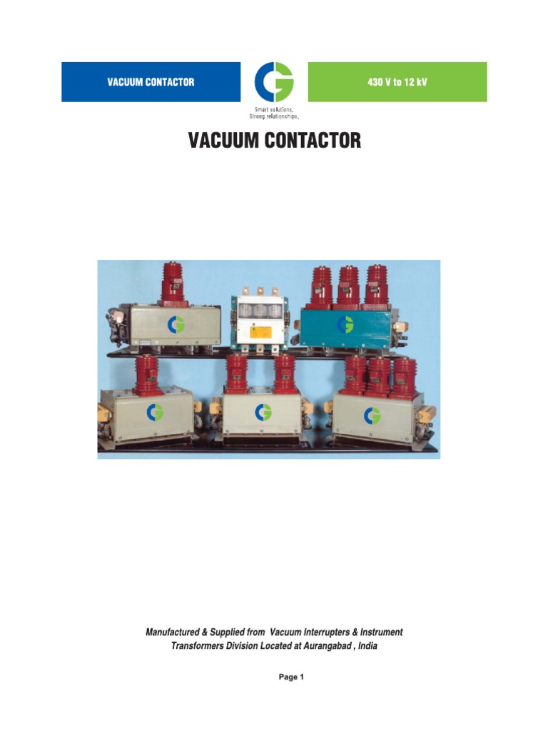 CG CATALOGUE of Vacuum Contactor | PDF