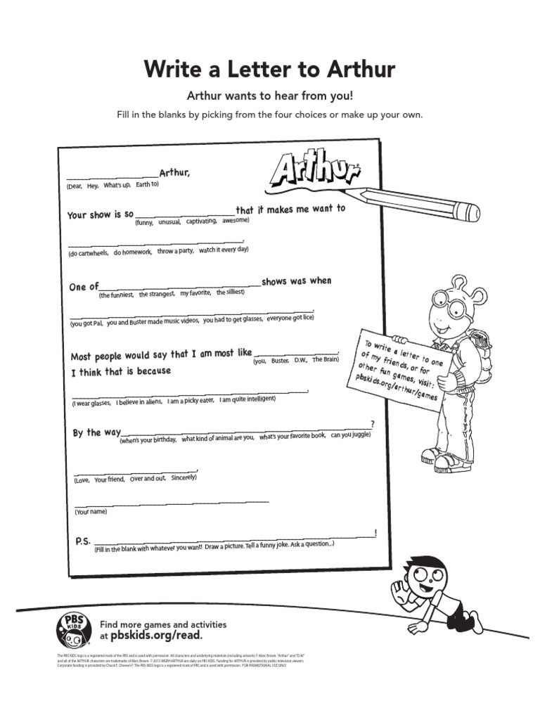 Arthur Kids Lettertoarthur | PDF | Leisure