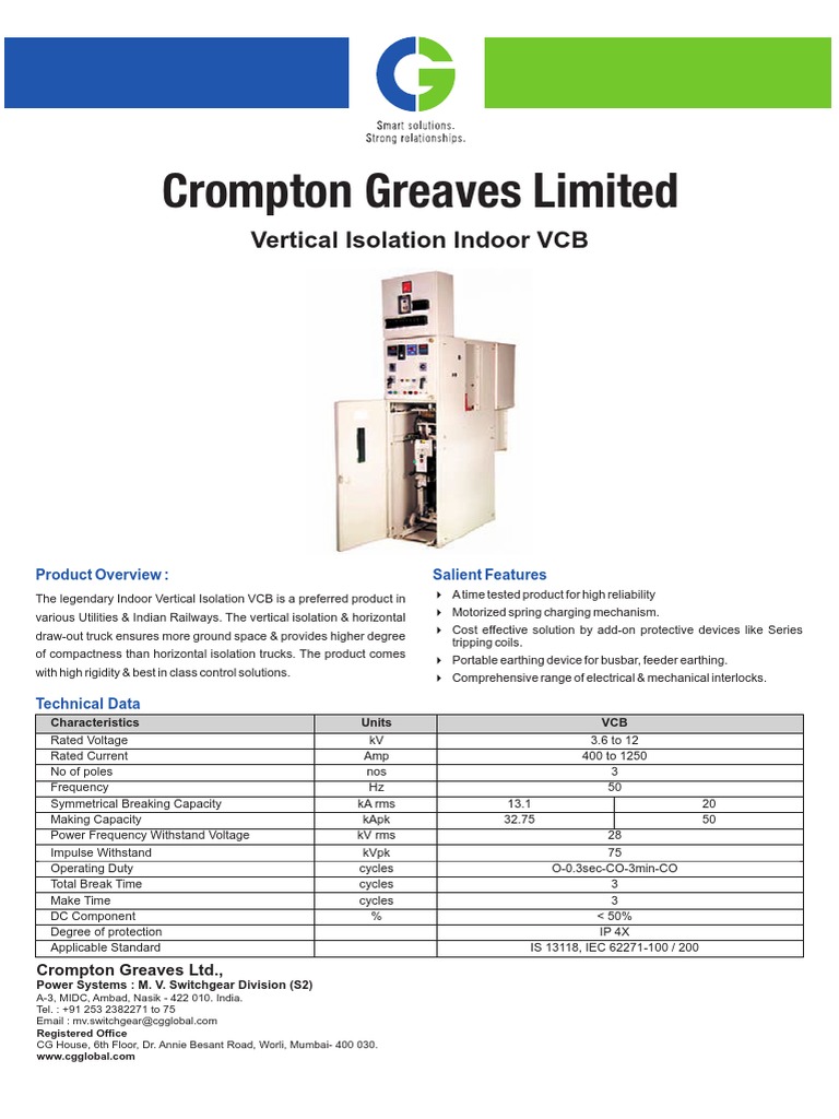 Vertical Isolation VCBEnglish | PDF | Electrical Equipment | Electricity