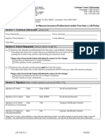 Canada Life AOR Change Form | PDF
