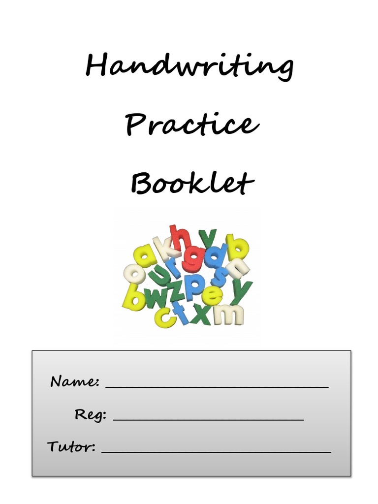 Handwriting Practice Booklet Guide | PDF