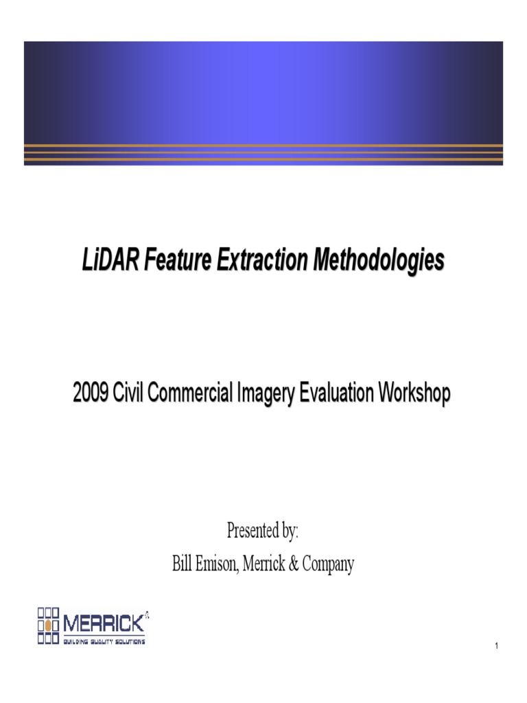 Lidar Feature Extraction Methodologies Download Free Pdf Lidar Geomatics