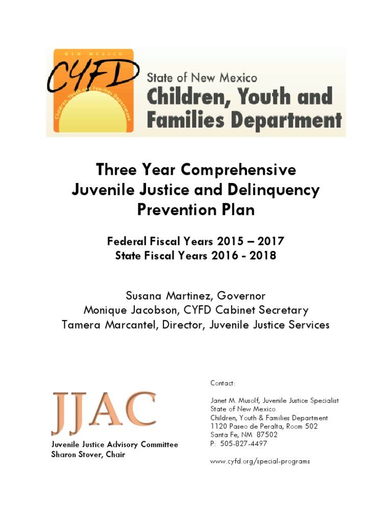 3 Yr JJ Delinquency Prevention Plan Fy16 18 | PDF | Juvenile ...