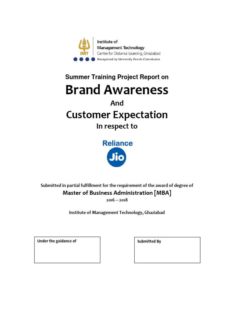 IMT Project Report - MBA | Download Free PDF | Telecommunication | Internet