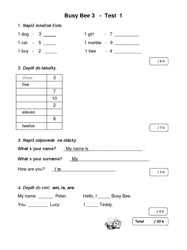 Test Busy Bee 3 | PDF