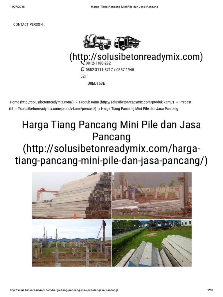 Tiang Pancang | PDF