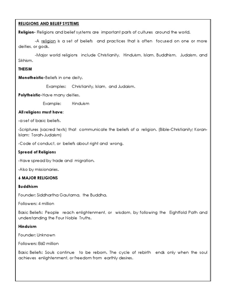 Religions and Belief Systems | PDF | Literacy | Salvation