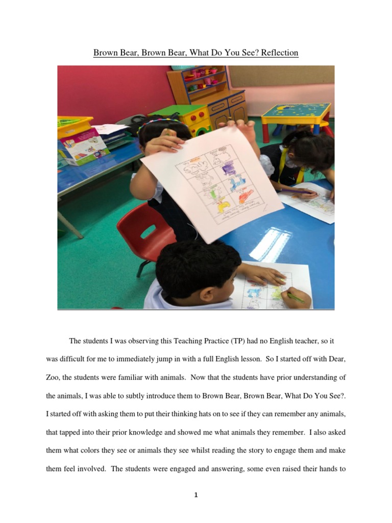 Brown Bear Reflection | PDF | Cognitive Science | Behavior Modification