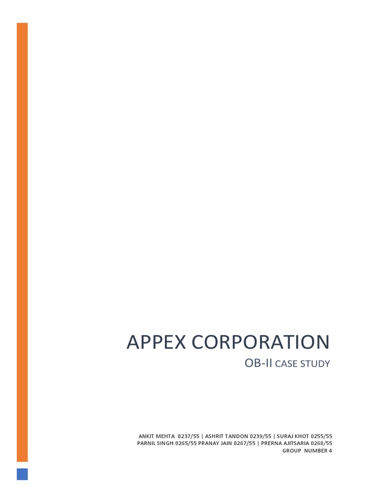 Addressing the Challenges of Rapid Growth: Evaluating Structural Changes Implemented at Appex ...