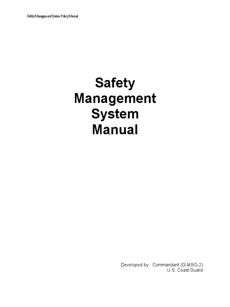 Safety Management System Policy Manual | PDF | Sea Captain | Safety