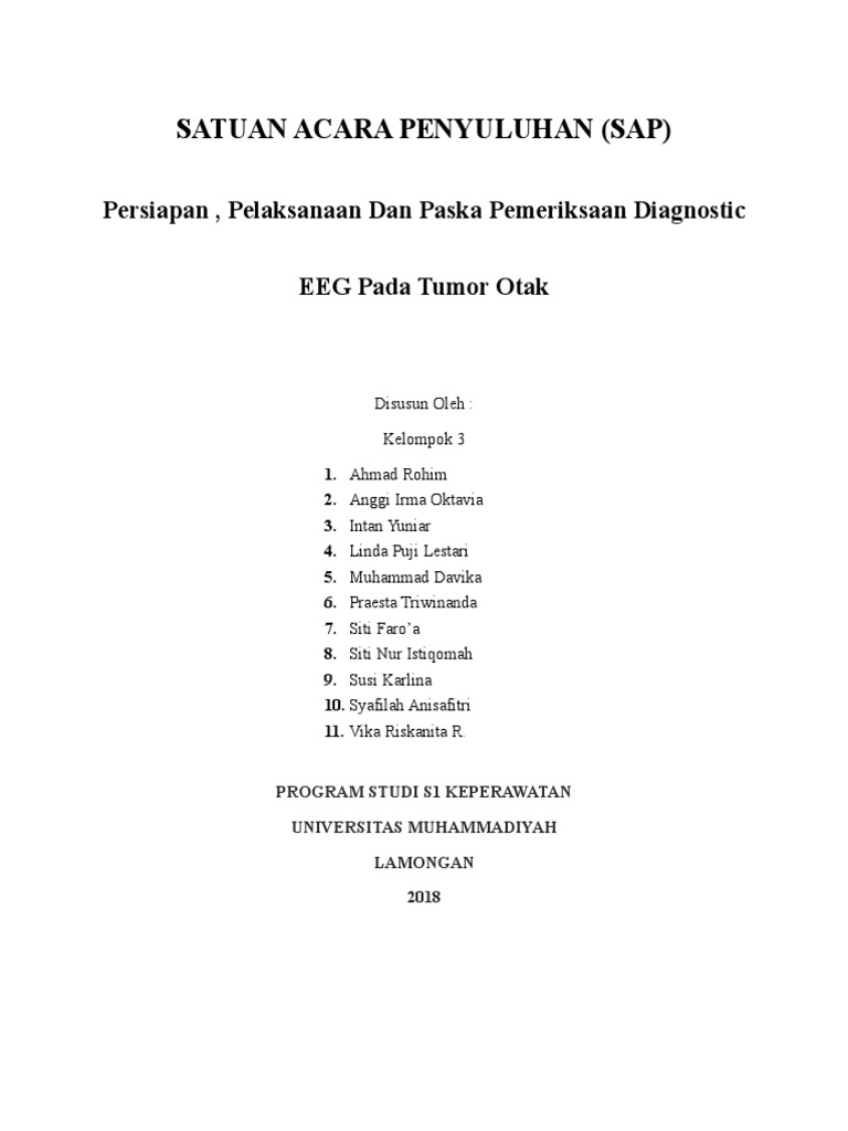 Sop Eeg Kel 3 5a Kep | PDF