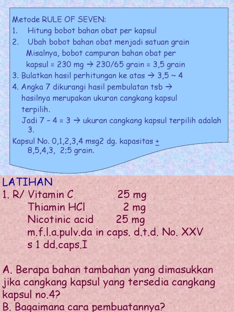 Perhitungan Kapsul | PDF