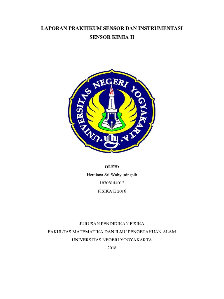 Laporan Praktikum Sensor Dan Instrumentasi Sensor Kimia Ii: Herdiana ...