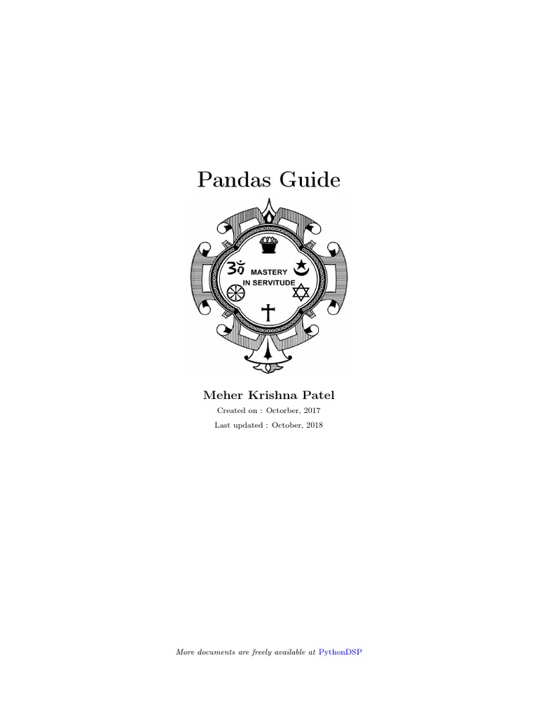 Pandas Guide | PDF | Database Index | Comma Separated Values