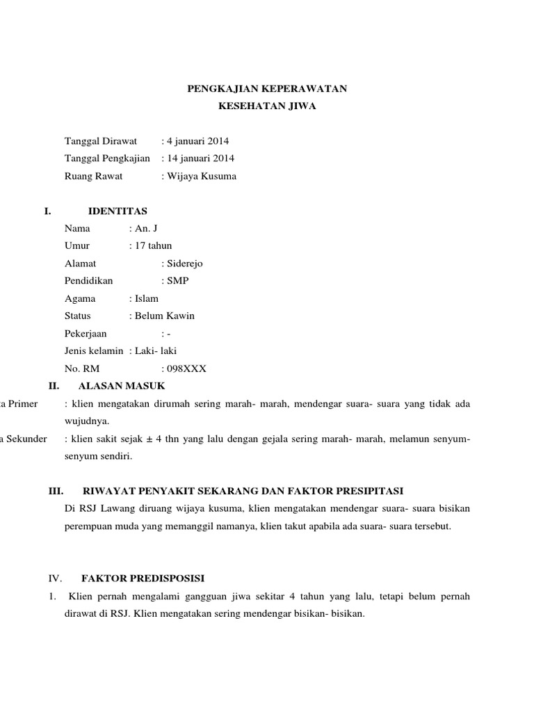 Contoh Askep Halusinasi | PDF