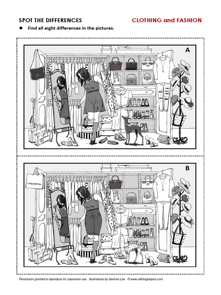 Spot The Differences Clothing | PDF