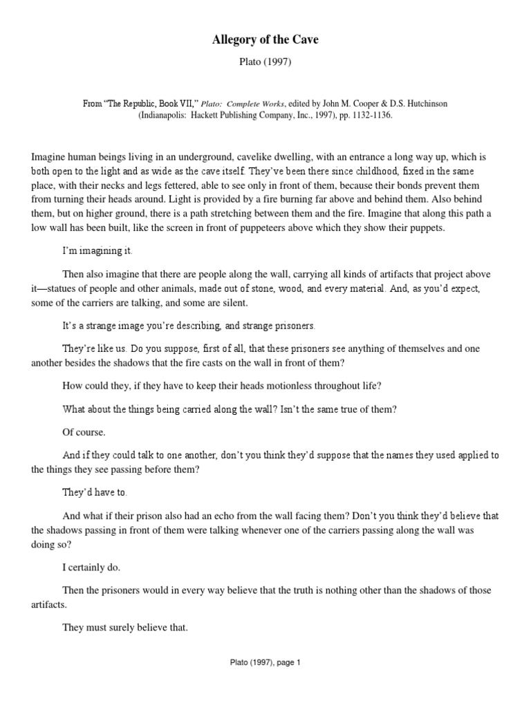 Allegory of The Cave | PDF
