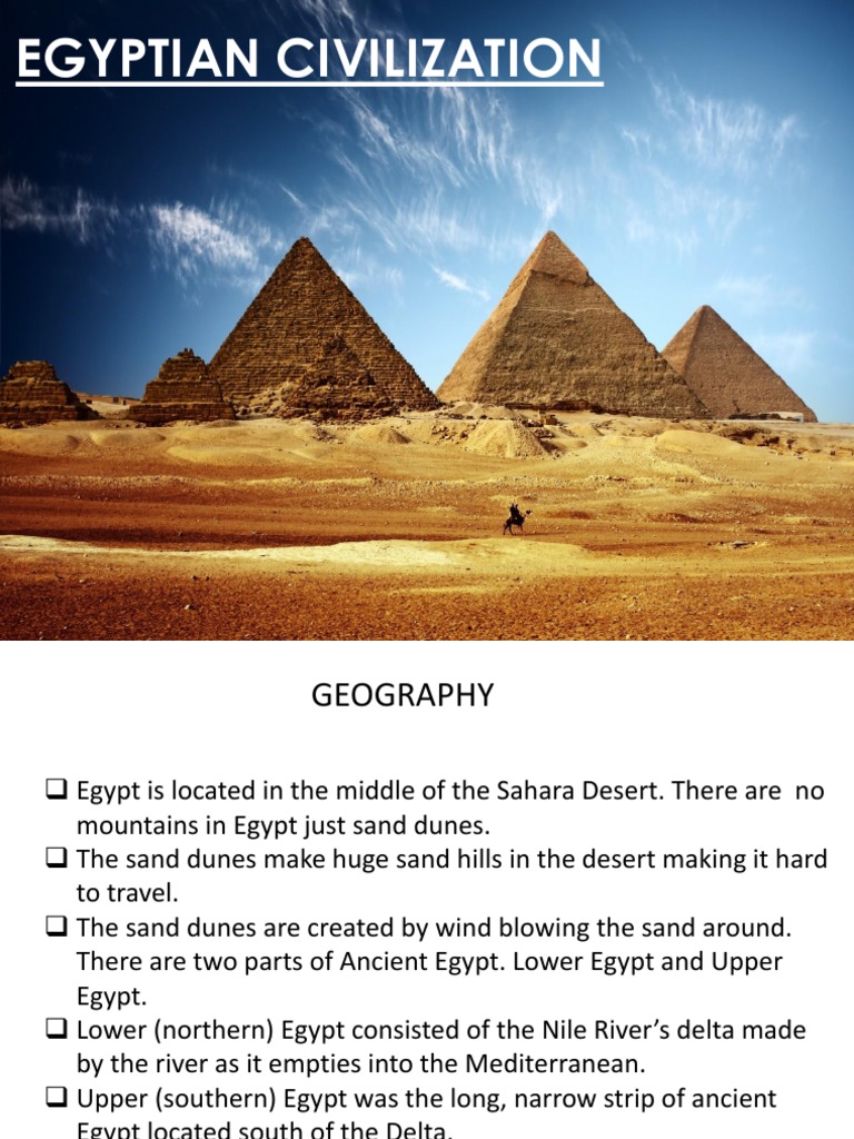 EGYPTIAN CIVILIZATION Final | PDF | Ancient Egypt | Egypt