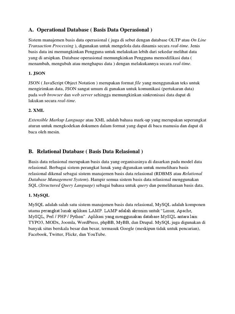 Jenis Database | PDF