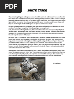 White Tiger | PDF | Tiger | Biology