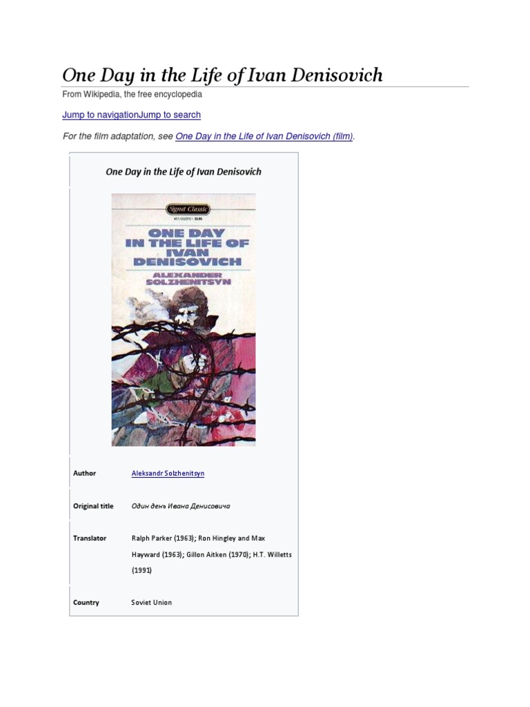 One Day in The Life of Ivan Denisovich | PDF | Russian Literature ...