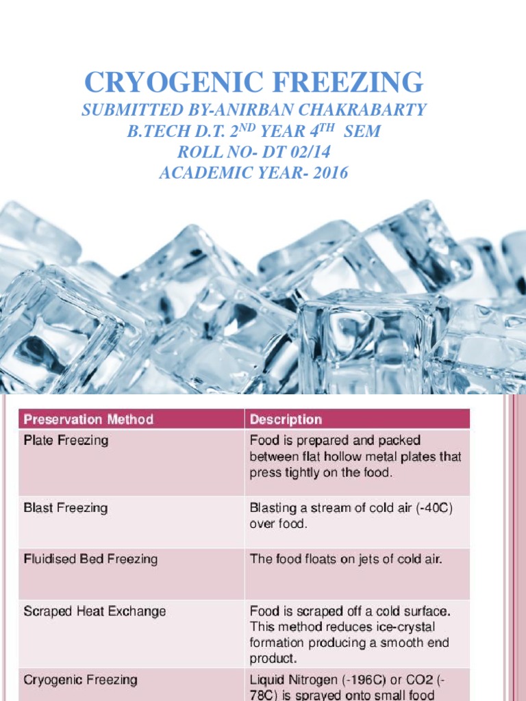 Cryogenic Freezing | Download Free PDF | Cryogenics | Freezing