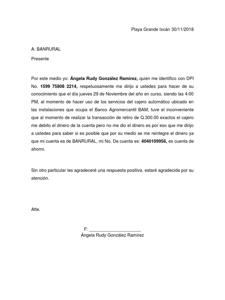 Solicitud Banrural | PDF | Derecho