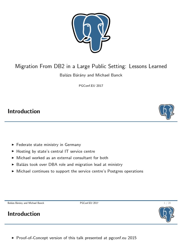 DB2 to Postgres Migration Insights | PDF | Postgre Sql | Ibm Db2