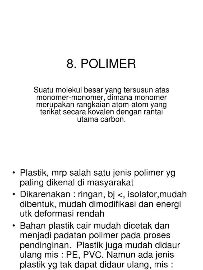 Polimer Cair: Struktur dan Sifat | PDF