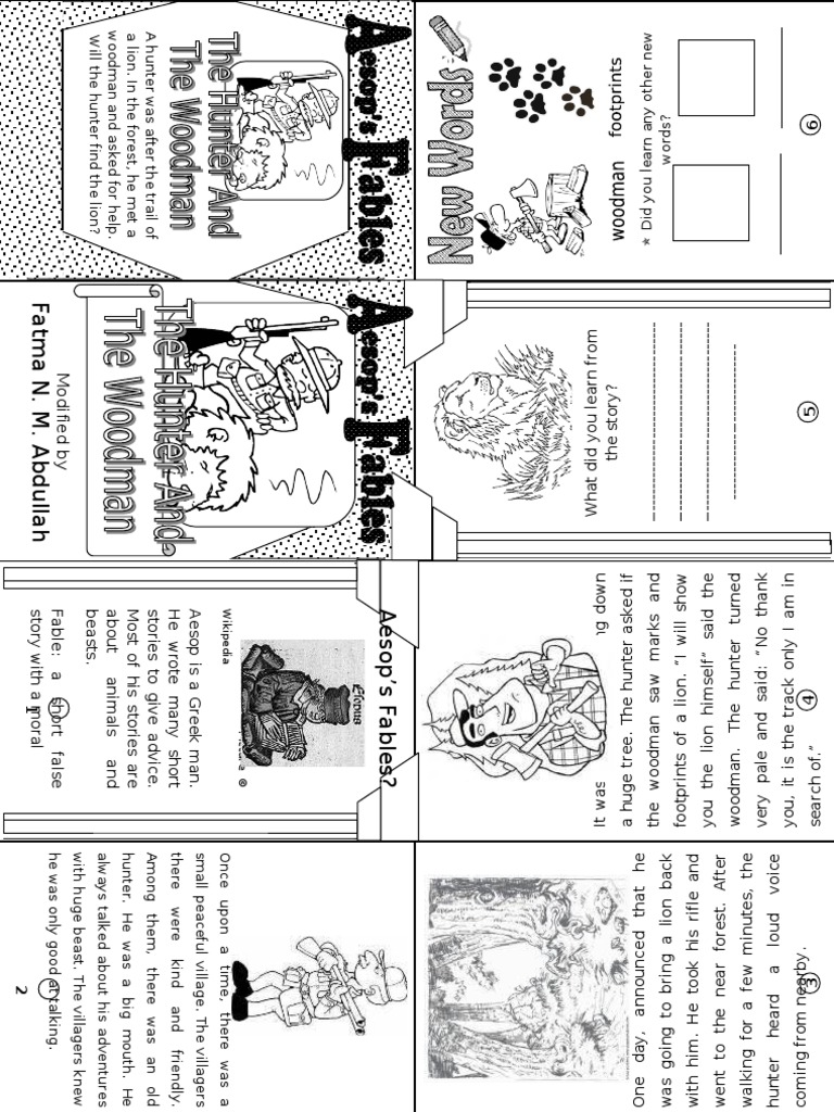 Aesops Fables The Hunter and The Woodman | PDF | Fable | Traditional ...