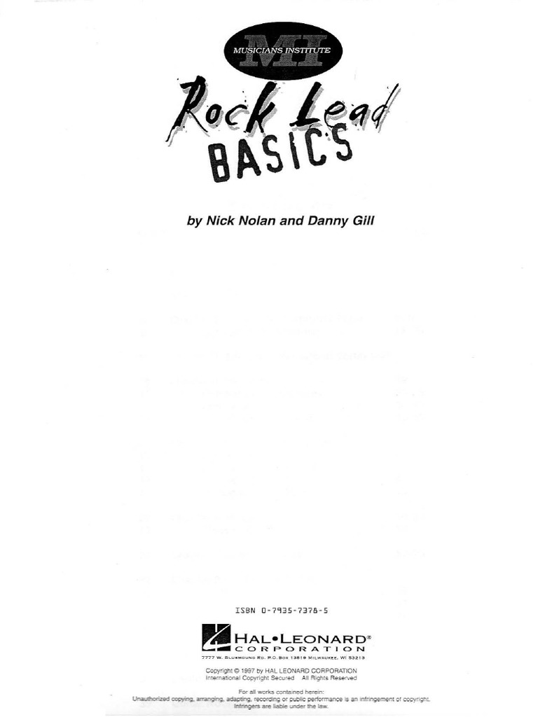Rock Lead Basics PDF | PDF