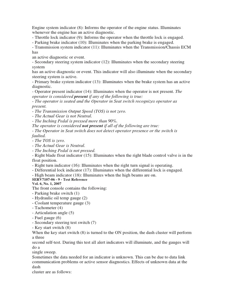 Engine System Indicator | PDF | Transmission (Mechanics) | Vehicles