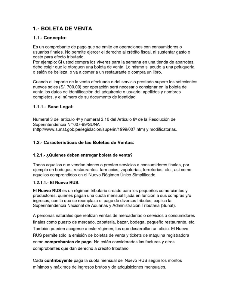 Boleta y Factura de Venta: Guía Básica | PDF | Factura | Contabilidad