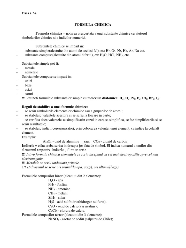 Formula Chimica | PDF