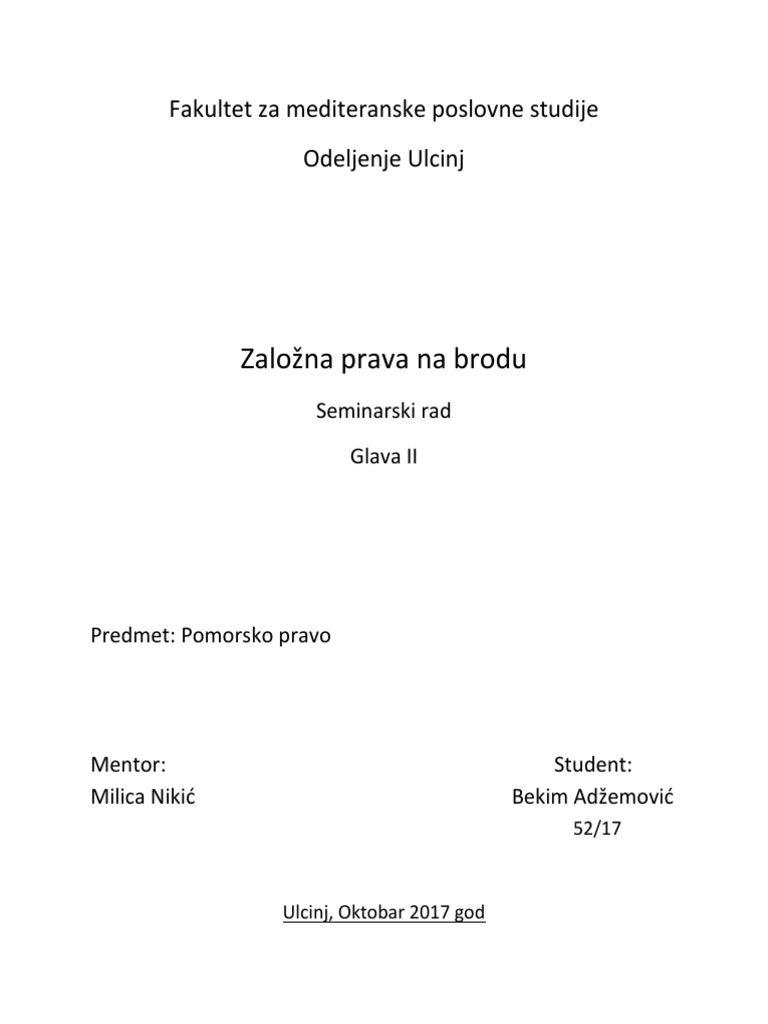 Glava II | PDF