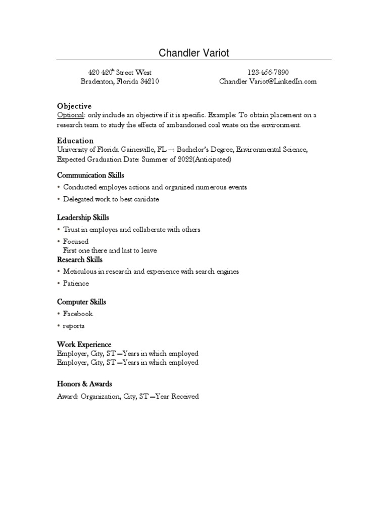 Class Resume | PDF | Career & Growth | Business