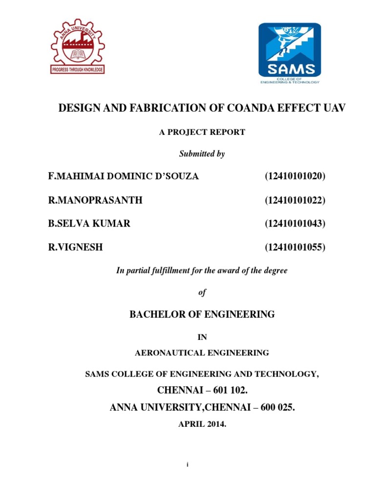 Project Report Front Page Template | Download Free PDF | Drag (Physics ...