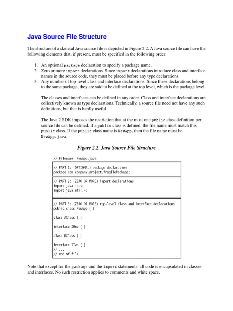 Figure 22 Java Source File Structure Pdf Java Programming Language Java Virtual Machine 2950