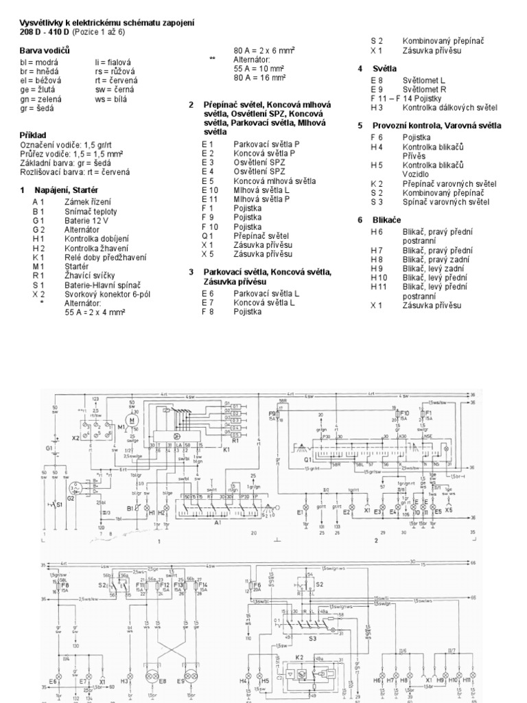 Mercedes Wiring Diagram 208D | PDF