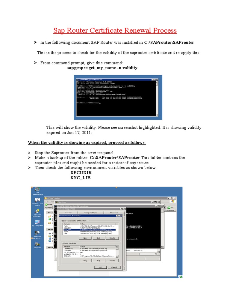 Sap Router Certificate Renewal Process: Sapgenpse Get - My - Name - N ...
