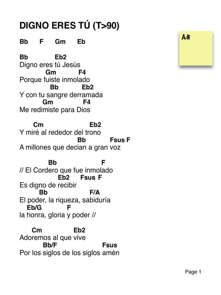 Digno Eres Tú | PDF