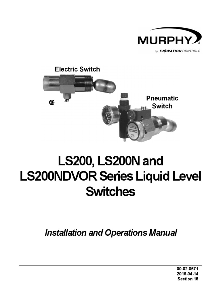 LS200 Series Murphy | PDF | Valve | Pipe (Fluid Conveyance)