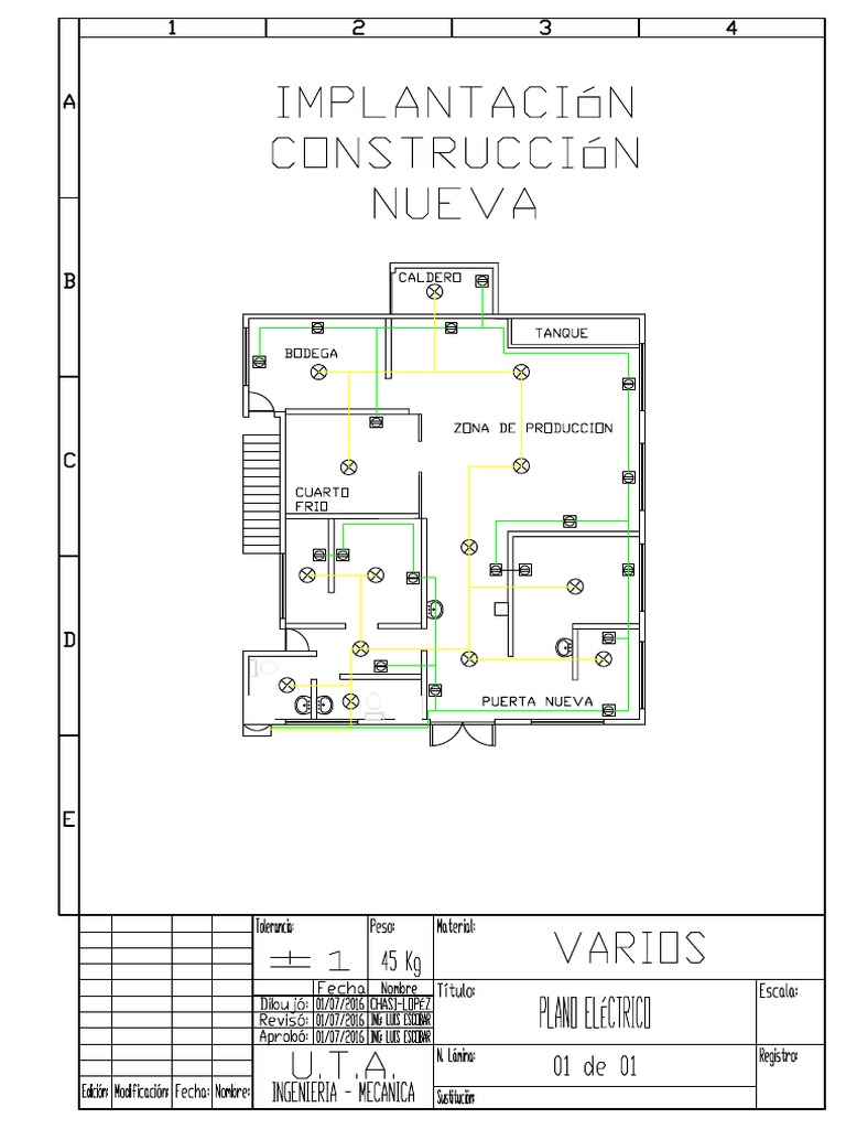 Plano Electrico Proyecto Manteles Final Layout1 | PDF